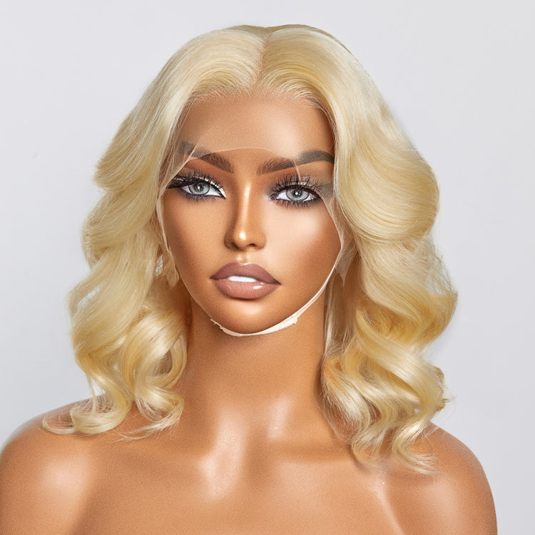 13x4 Pre-Plucked Lace Front Body Wave Bob Wig 150% Density – Black ...